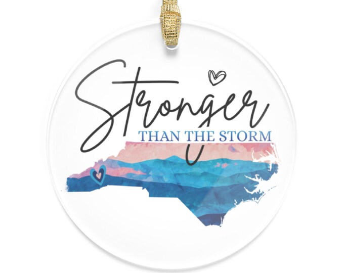 North Carolina Strong Ornament | Support WNC | NC | Stronger Than Storm ...