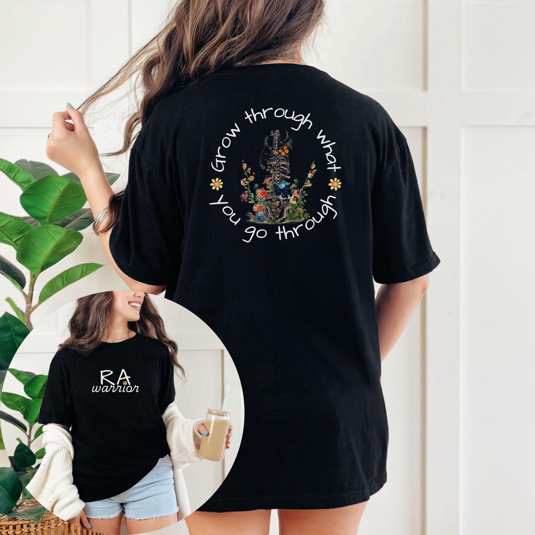 RA Shirt, Rheumatoid Arthritis Warrior, Floral Skeleton, Joints, Custom ...