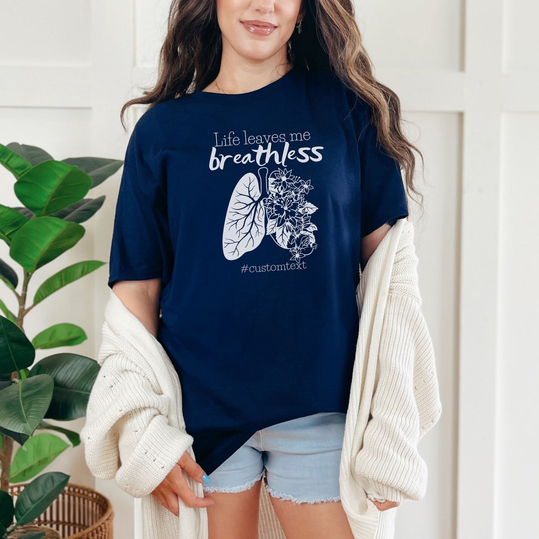 Lung Disease Shirt, Asthma, Bronchiectasis, COPD, Custom Lung Gift ...