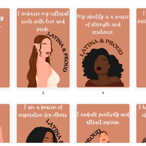 100 Printable Affirmation Cards for Latina Women - Etsy