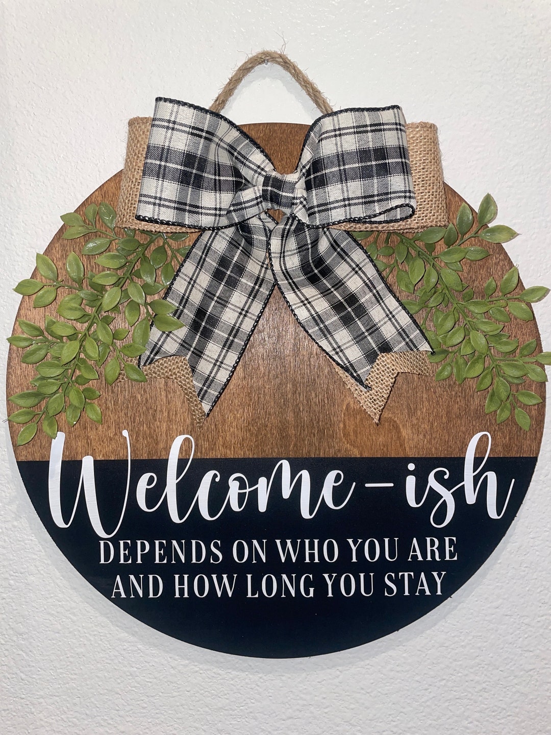 Welcome-ish Sign - Etsy
