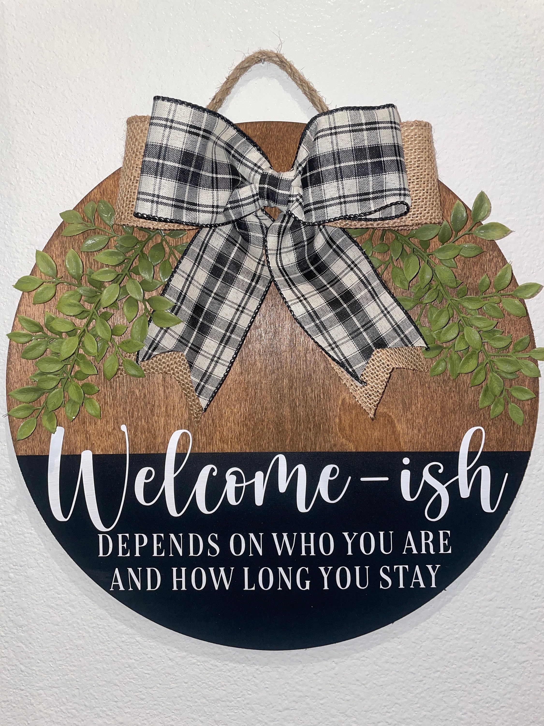 Welcome-ish Sign - Etsy