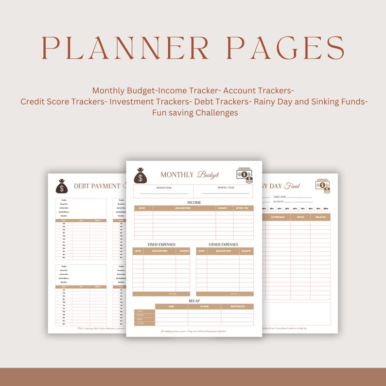 Printable Budget Planner: Download Your Personal Finance Organizer for ...