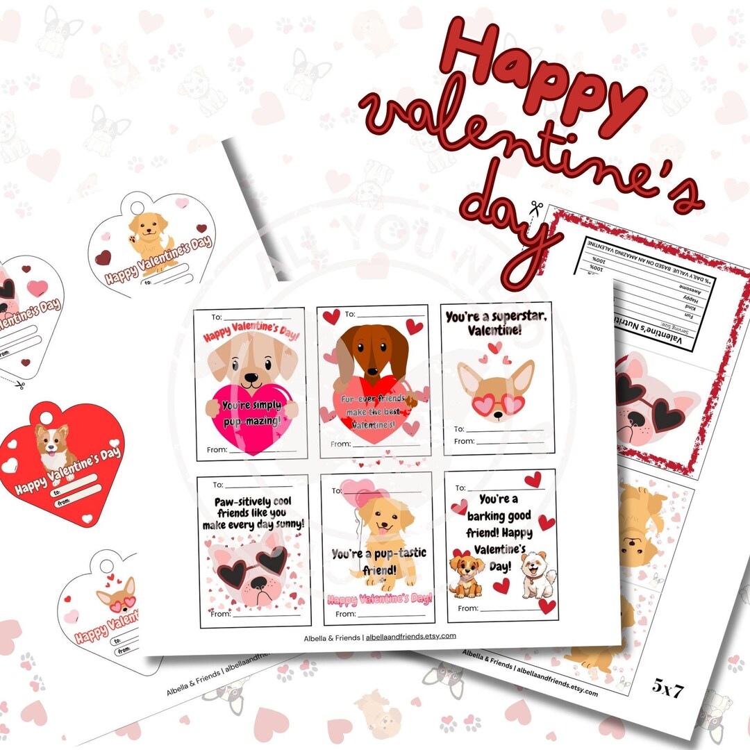Puppy Valentines Day Bundle - Etsy
