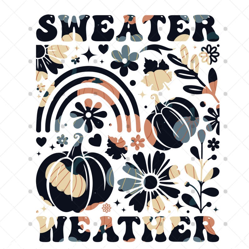 Sweater Weather PNG Thanksgiving Sweatshirt Design, Fall Sweater ...