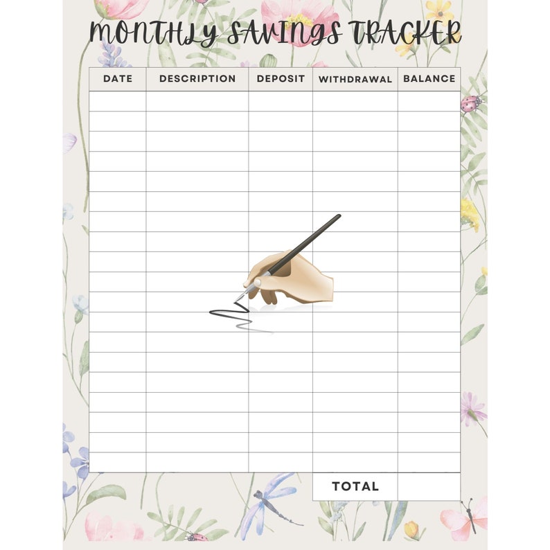 Printable Colorful Timeline Saving Tracker, Way to Easily Track Your ...