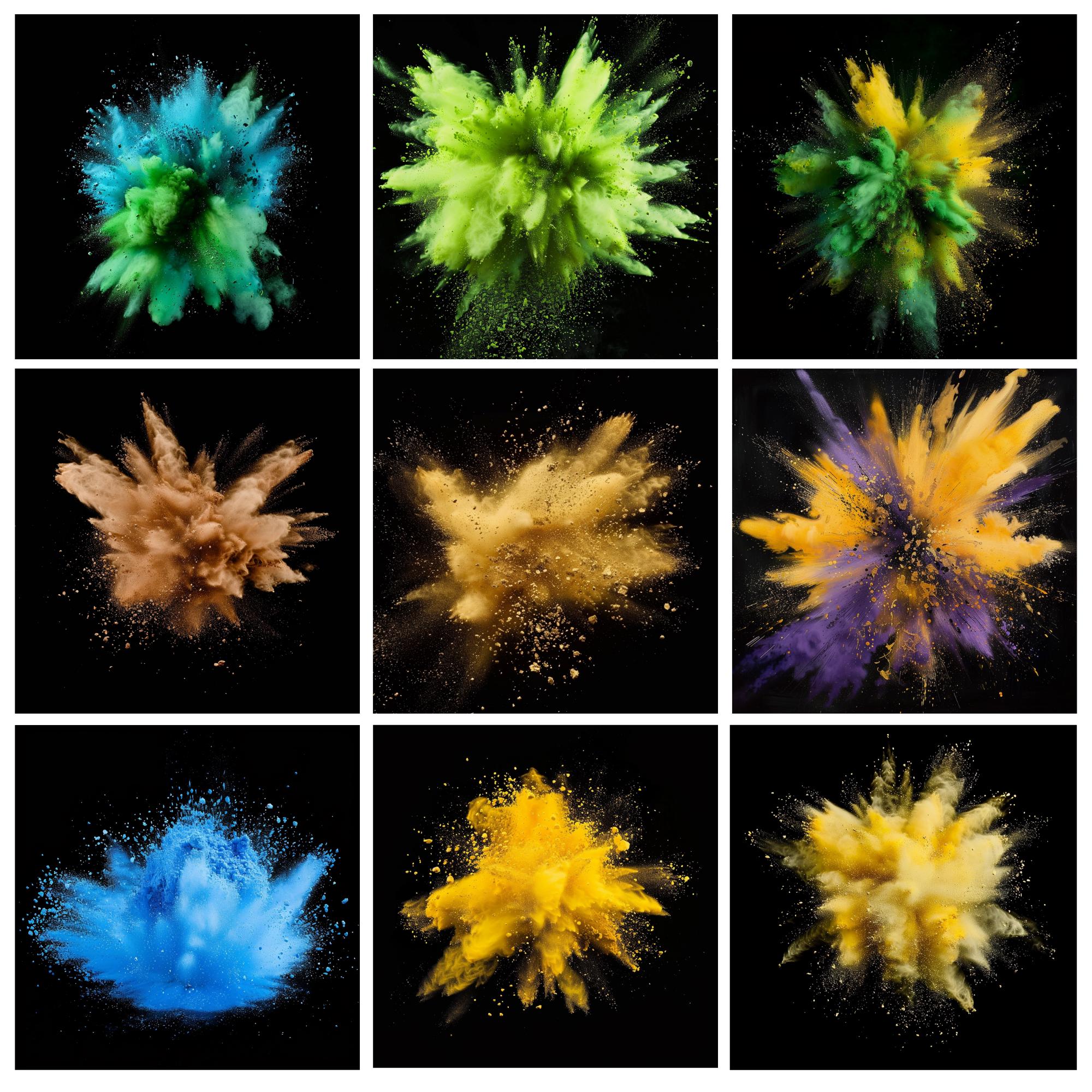 Sports Backgrounds Bundle, Color Explosion Backdrop, Powder Paint ...