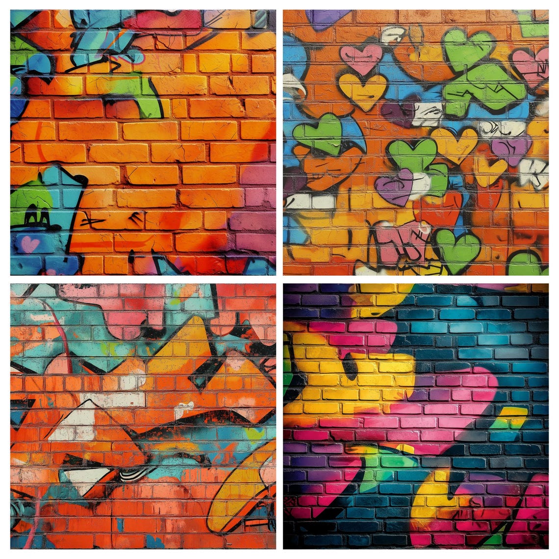 50+ Graffiti Wall Colorful Backdrops, Distressed Textures, Graffiti ...