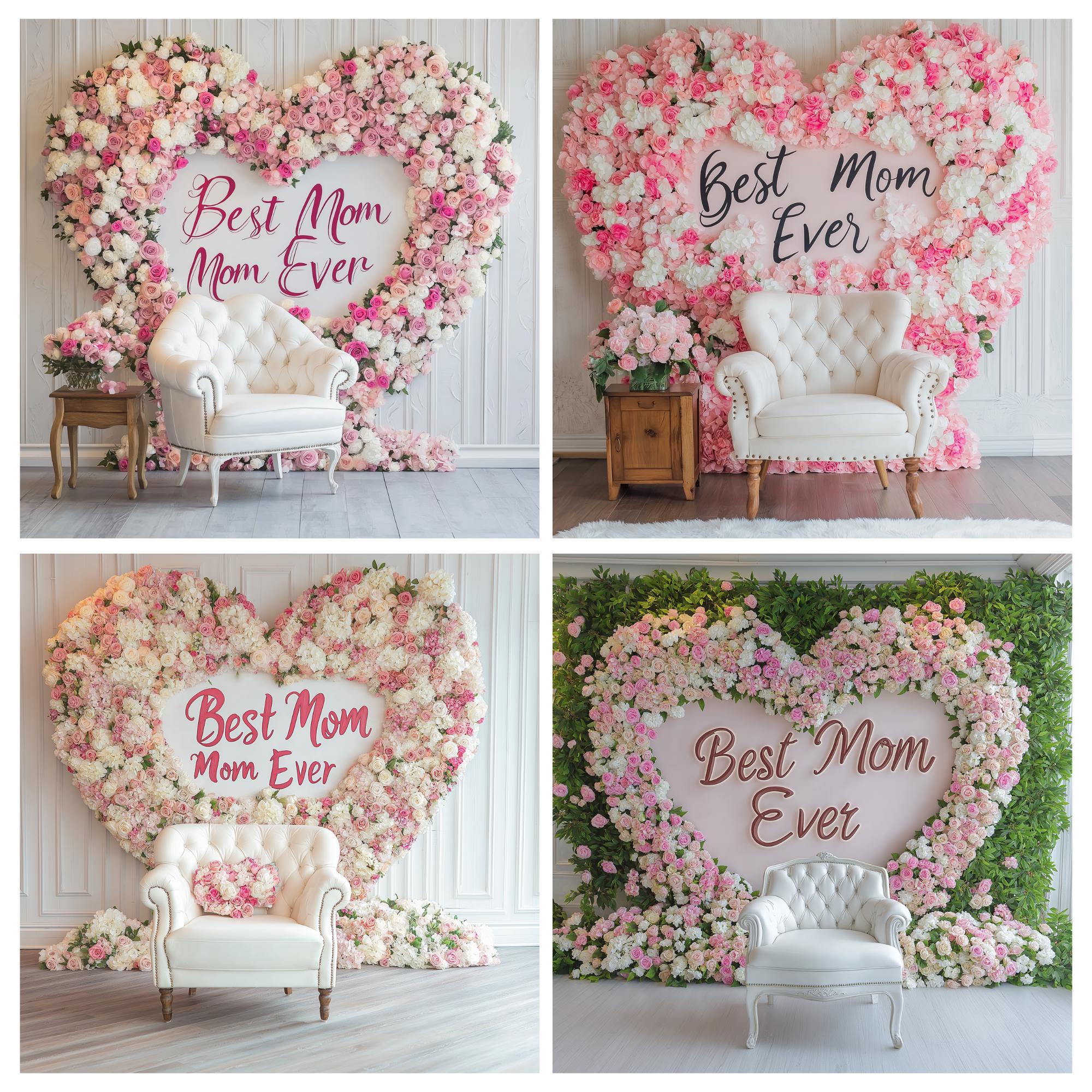 50+ Mother’s Day Digital Backdrops, Pink Roses Wall Backdrops, Best Mom ...