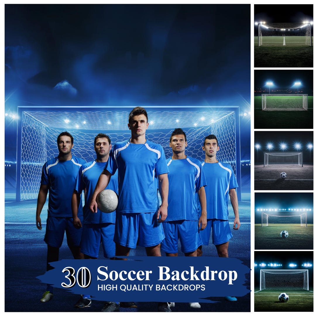 Soccer Goals Digital Backdrop, Digital Backdrops for Sports Photography ...