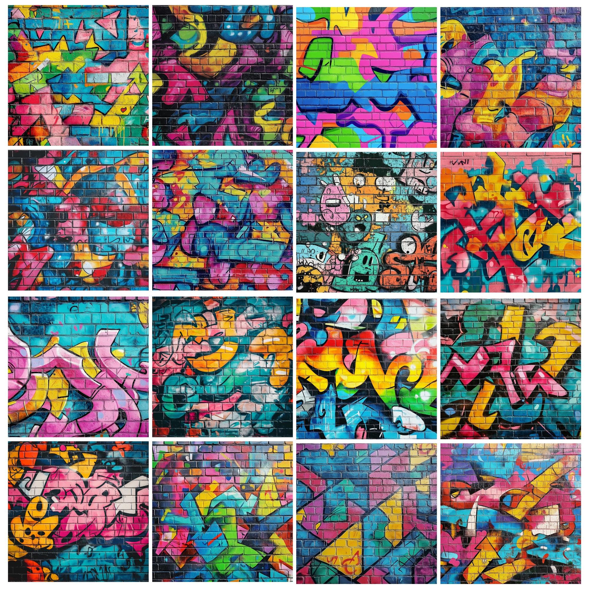 50+ Graffiti Wall Colorful Backdrops, Distressed Textures, Graffiti ...