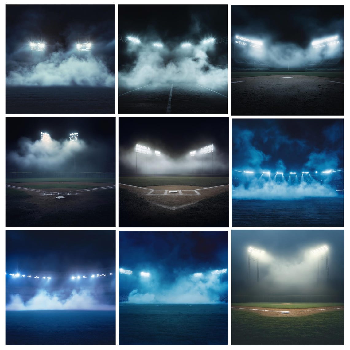 30+ Baseball Fields Digital Backdrops, Sports Poster Template, Baseball ...
