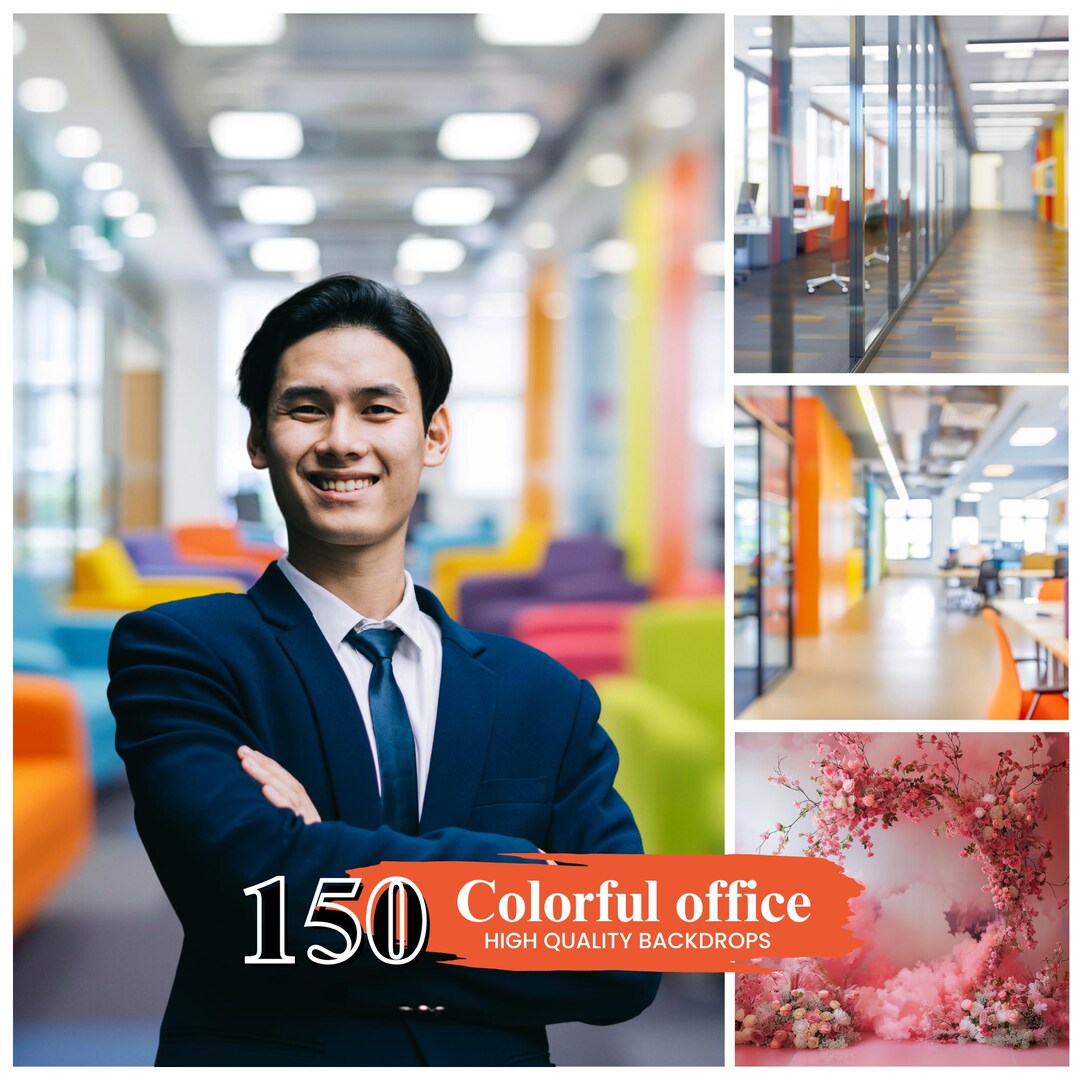 100+ Colorful Office Backgrounds, Portrait and Resume Photo Overlay ...