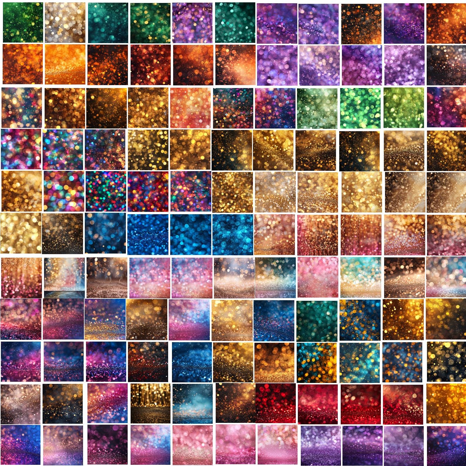 130 Glitter Rainbow Glow Photo Overlays, Glitter Backdrops, Sparkling ...