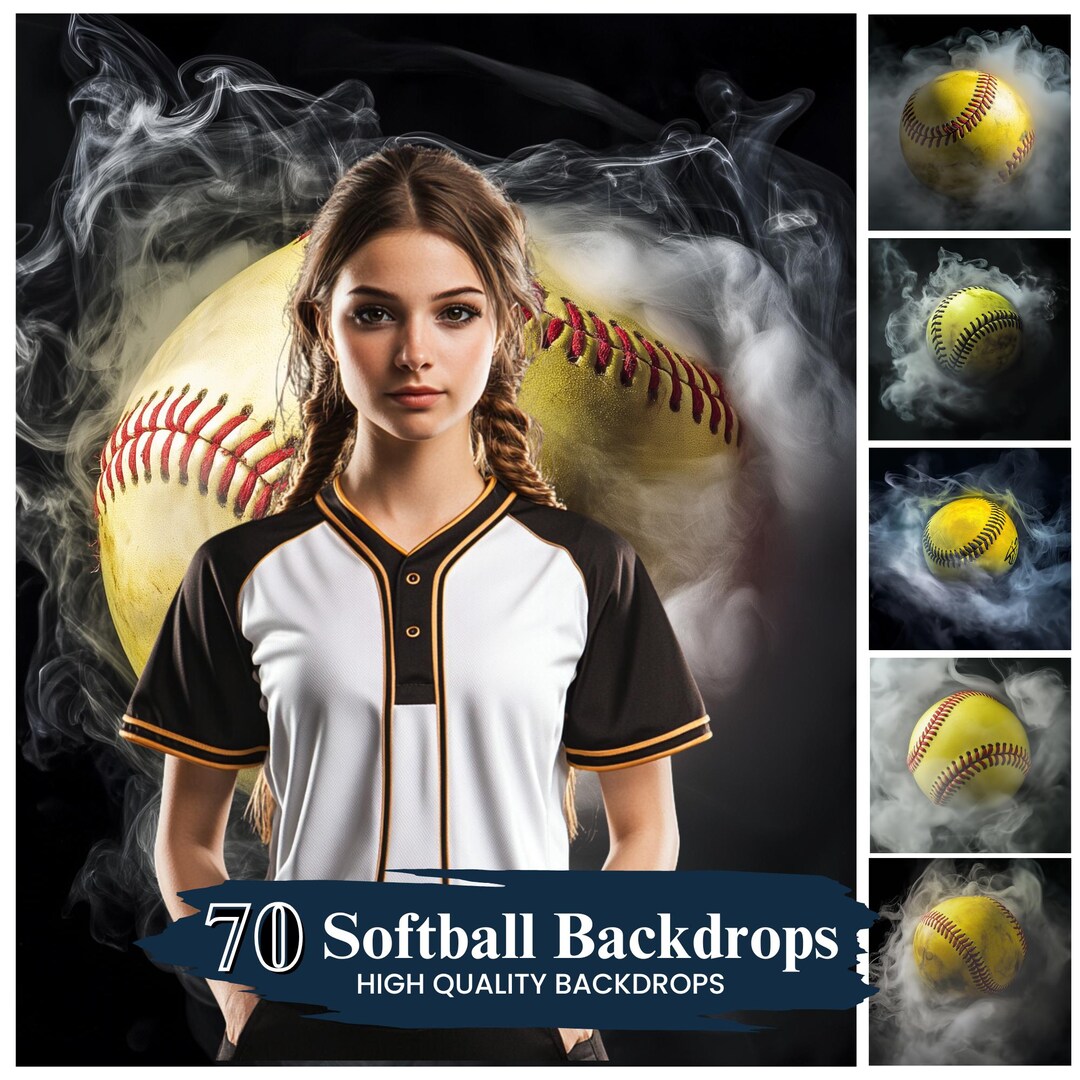 50+ Softball Smoke Backdrops, Digital Backdrops for Sports Photography ...