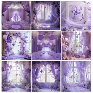 40+ Purple Floral Maternity Backdrop, Floral Texture Overlays ...