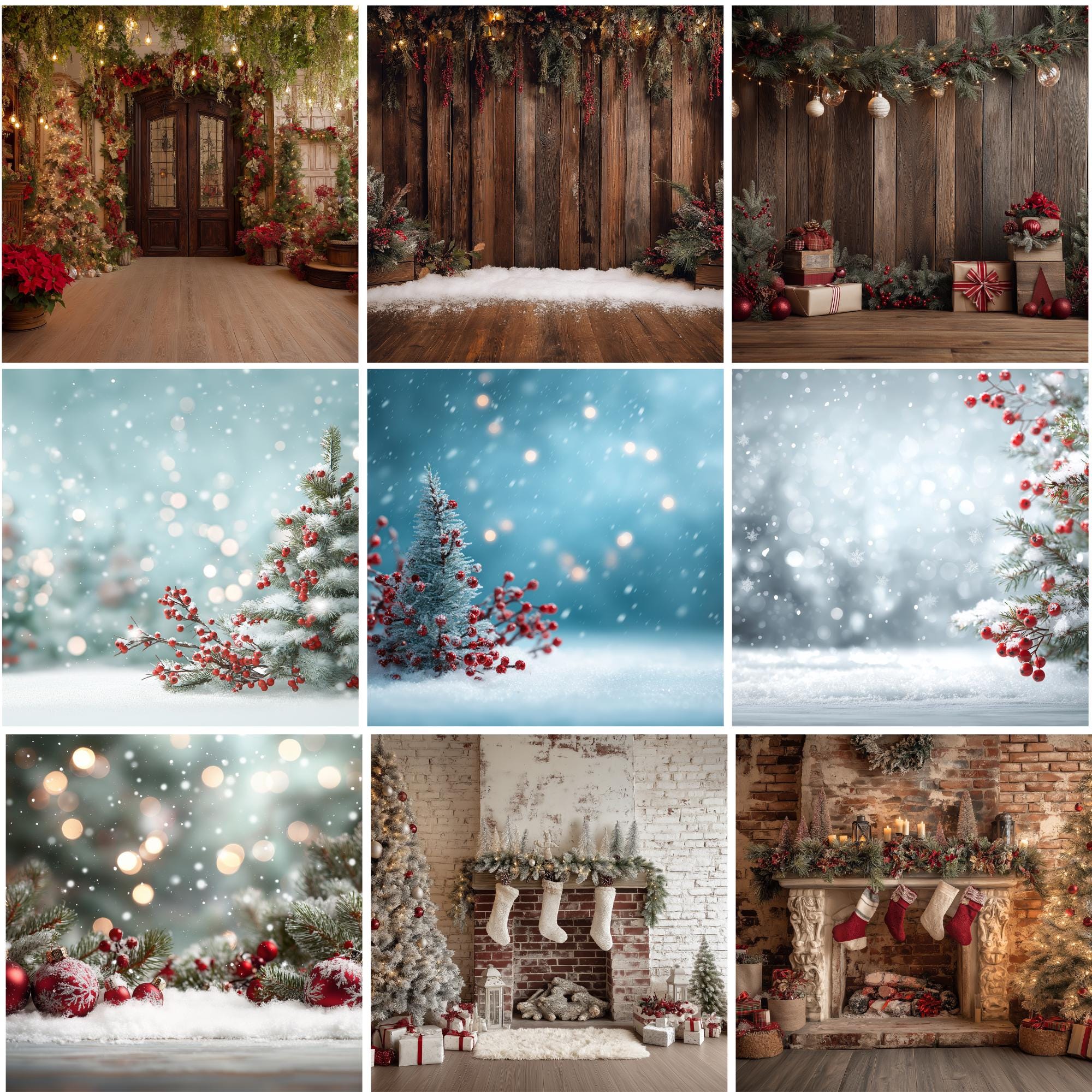 40+ Magic Christmas Winter Backdrop, Festive Holiday Scenes, Studio ...