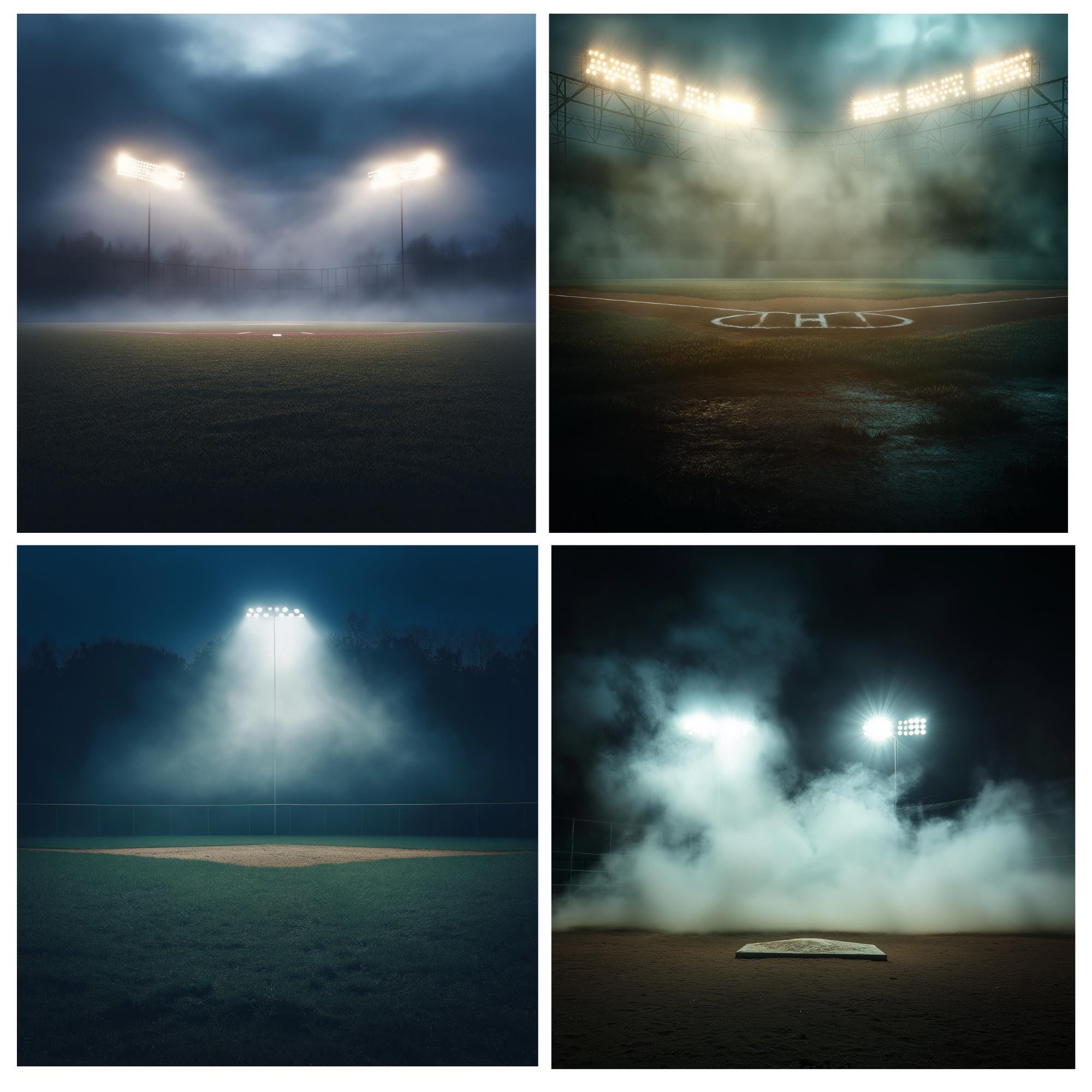 30+ Baseball Fields Digital Backdrops, Sports Poster Template, Baseball ...