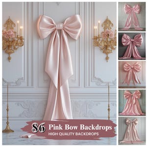 50+ Elegant Giant Bow Backdrop, Pink Bow Backdrop for Maternity and ...