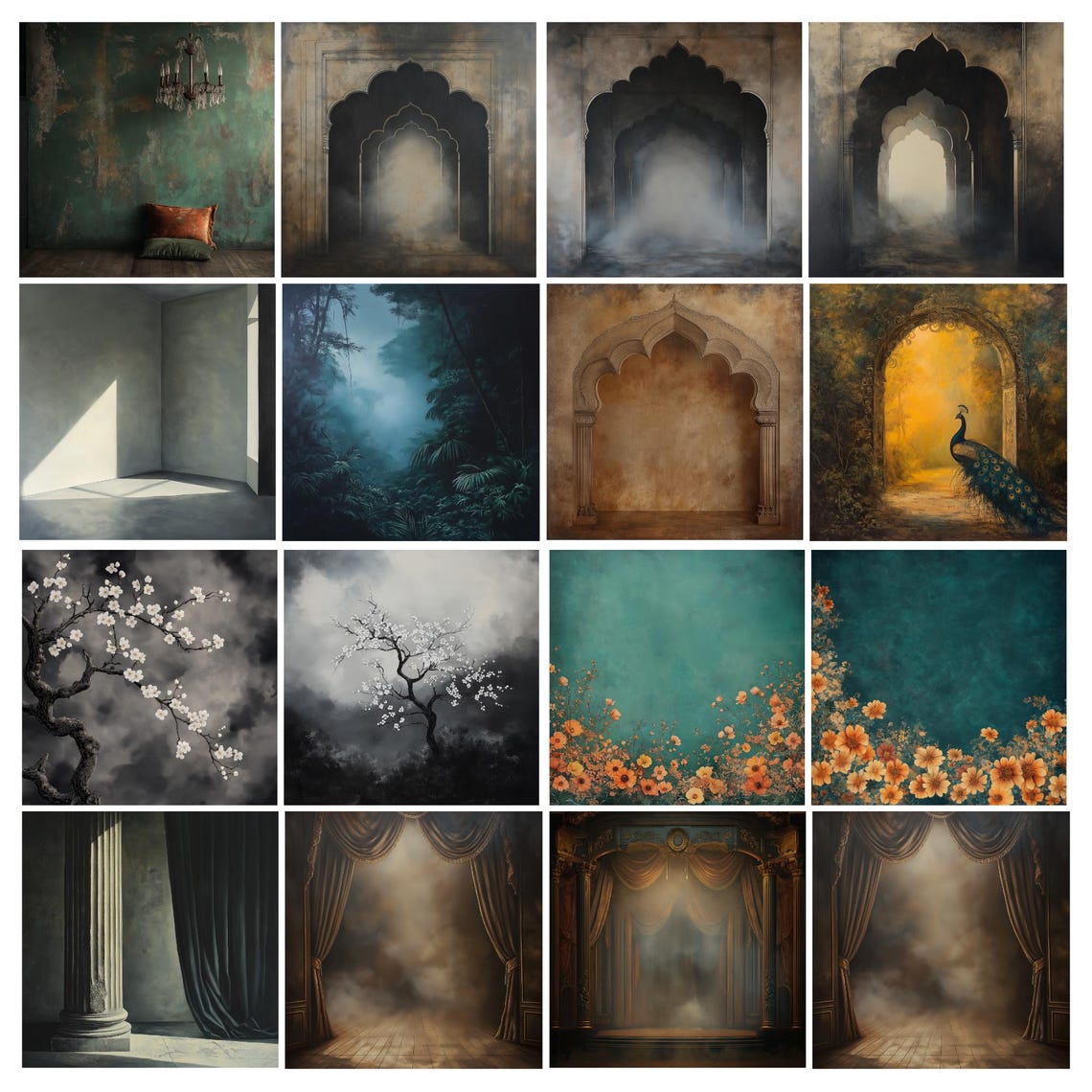 100+ Indian Ethnic Digital Backdrops, Indian Style Traditional Studio ...