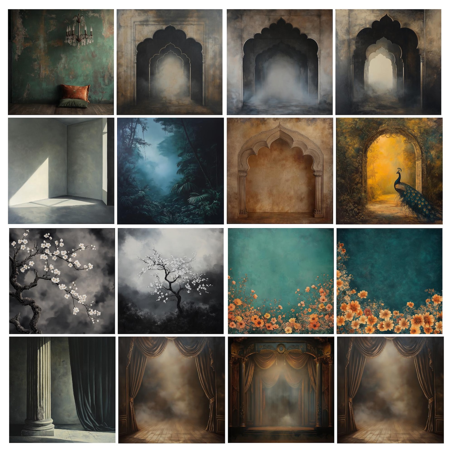 100+ Indian Ethnic Digital Backdrops, Indian Style Traditional Studio ...