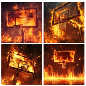 100+ Fiery Basketball Backgrounds for Sports Photoshoots, Digital ...