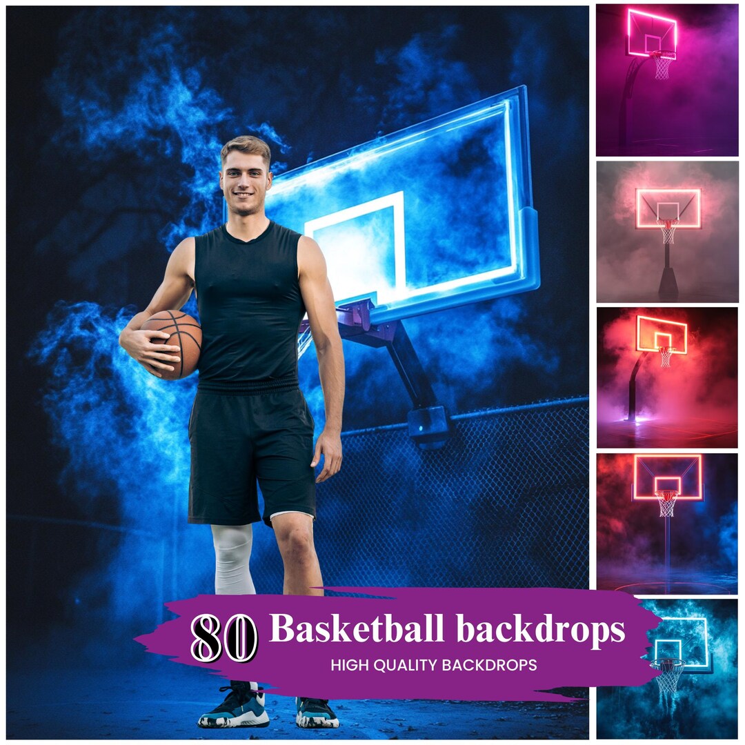 75+ Basketball Digital Backdrop for Sports Photography, Senior Portrait ...