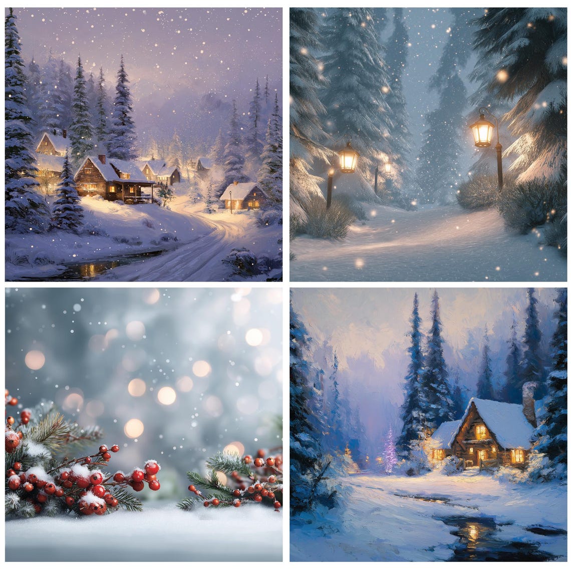 40+ Magic Christmas Winter Backdrop, Festive Holiday Scenes, Studio ...