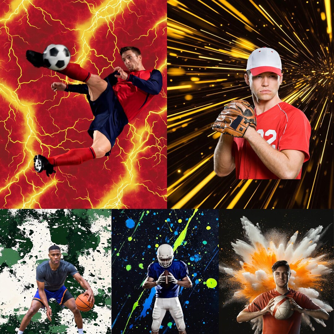 500 Sports Backdrops Bundle, Sports Backgrounds & Overlay, Football ...