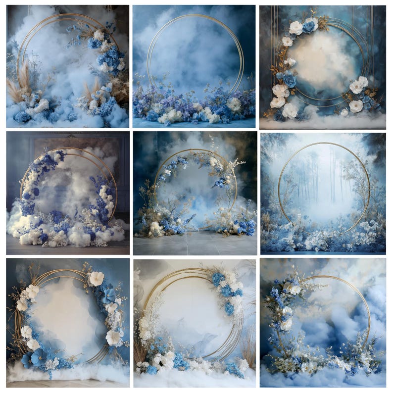 50+ Maternity Digital Backdrop, Blue Digital Backdrop, Gender Blue ...