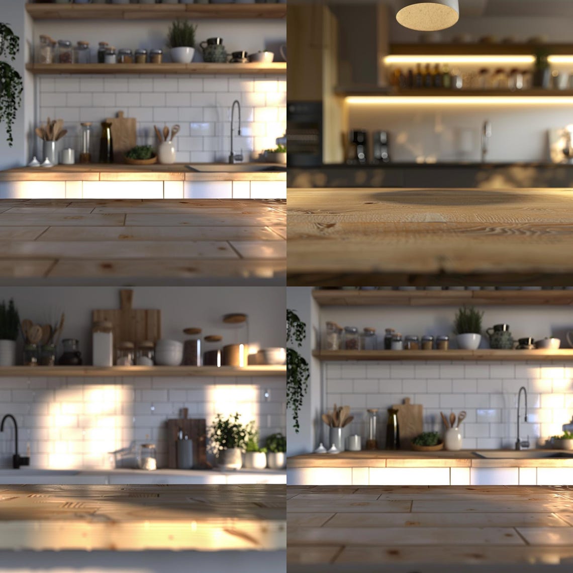 100 Kitchen Backgrounds Bundle, Kitchen Countertop Mockup for Product ...