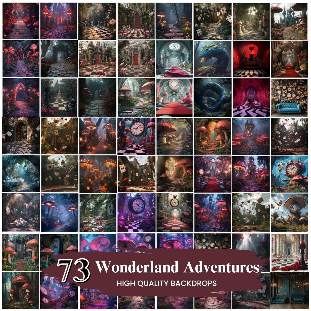 50+ Wonderland Adventures Digital Backdrops, Fine Art Texture ...