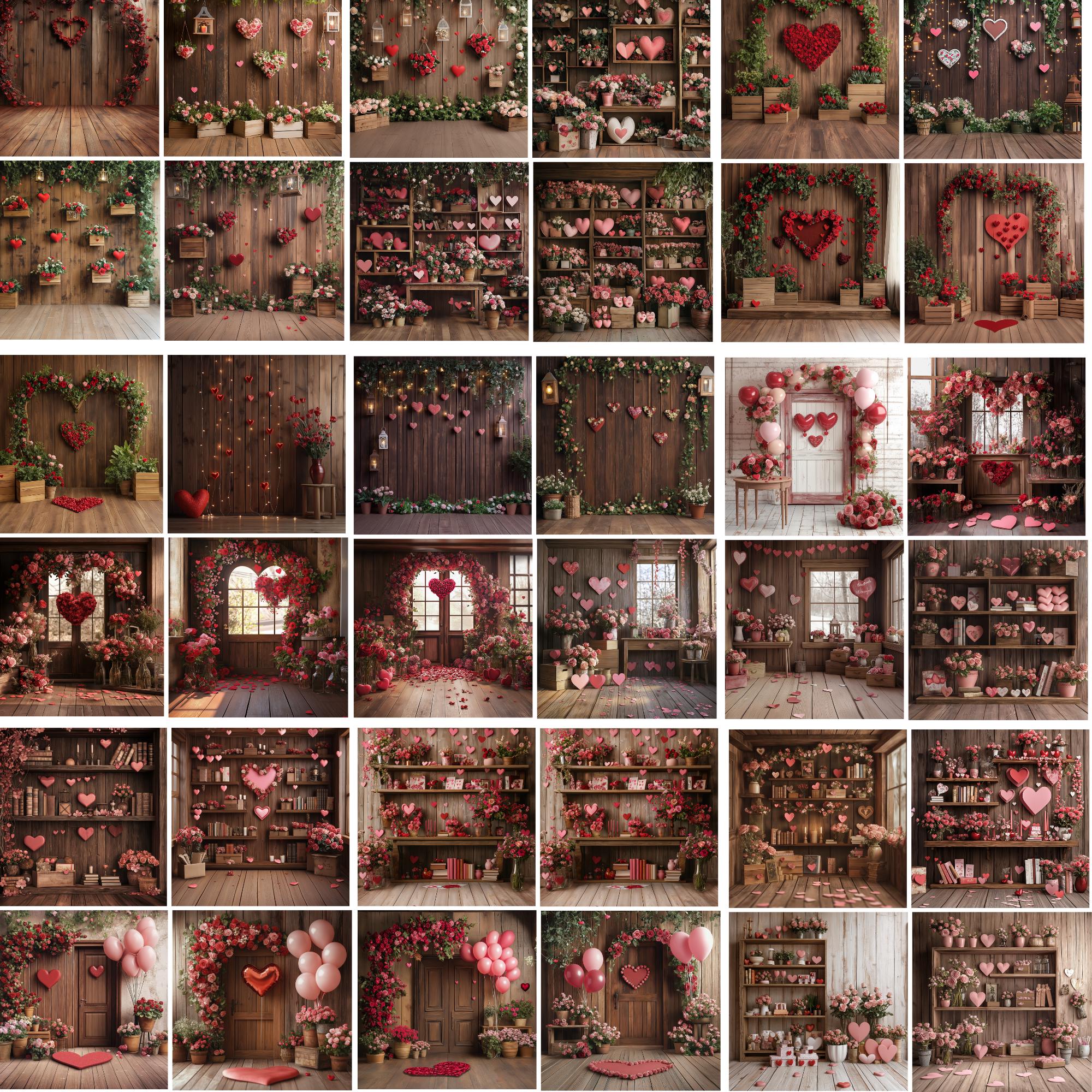 1000+ Valentine's Day Digital Backdrops Mega Bundle, Romantic Wedding ...