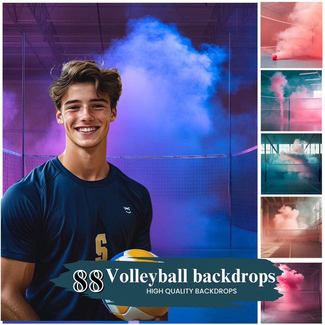 80 Volleyball Photography Digital Photo Backdrops, Volleyball Poster ...
