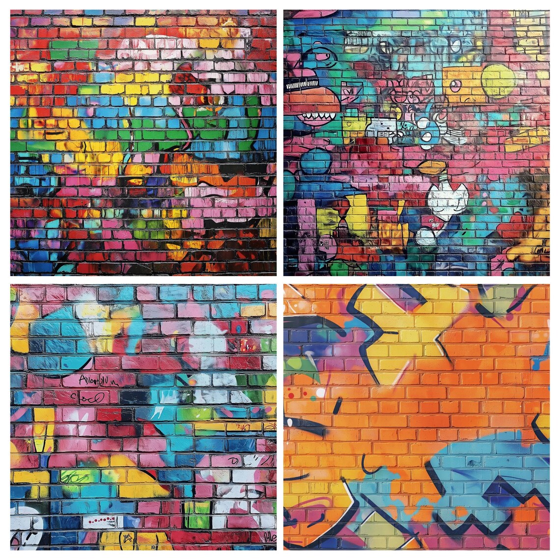50+ Graffiti Wall Colorful Backdrops, Distressed Textures, Graffiti ...