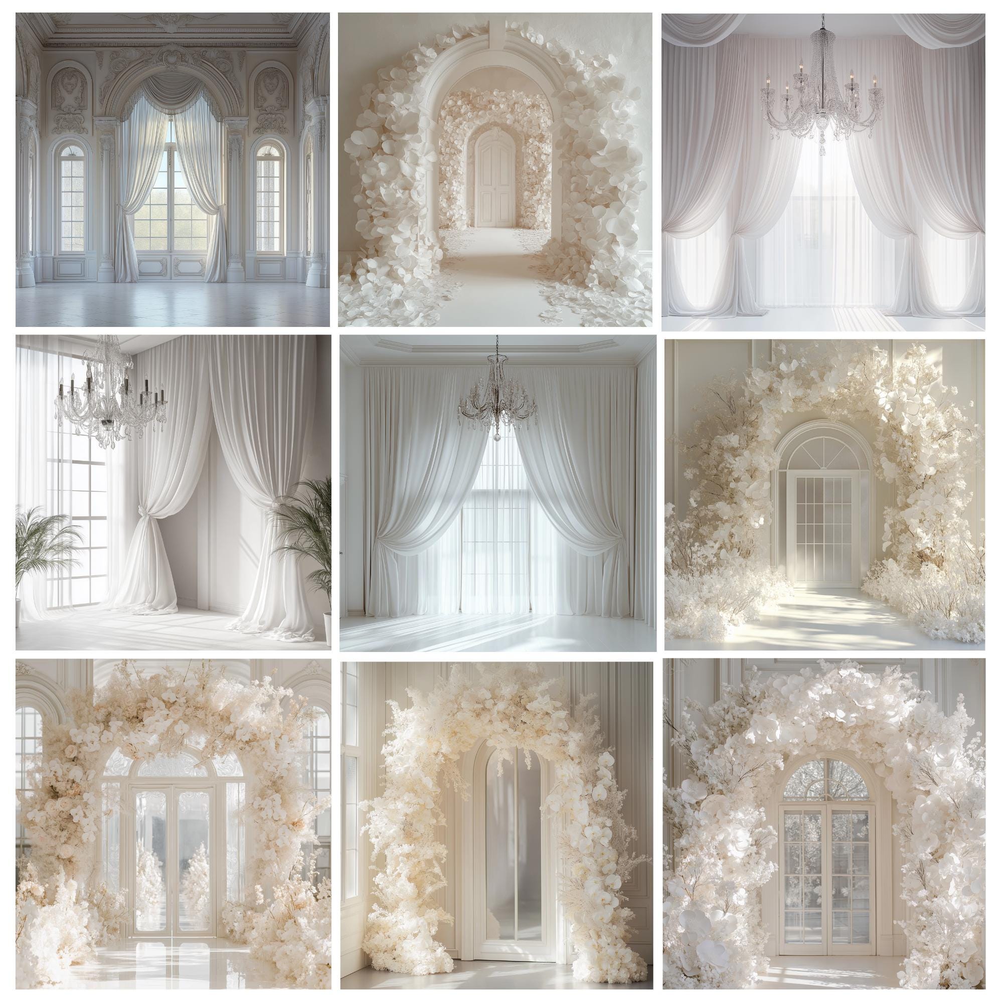50+ White Room Digital Backdrops, Maternity Background Overlay, Wedding ...