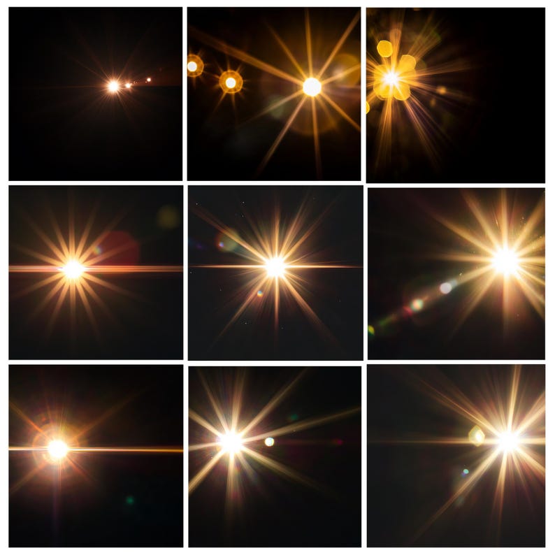 50+ Sun Flare Overlay, Lens Flare Overlays Digital Backdrop, Sunlight ...