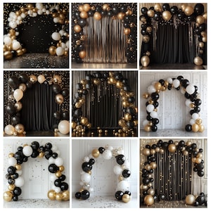 New Years Eve Party Backdrops, Happy New Years Digital Backdrops ...