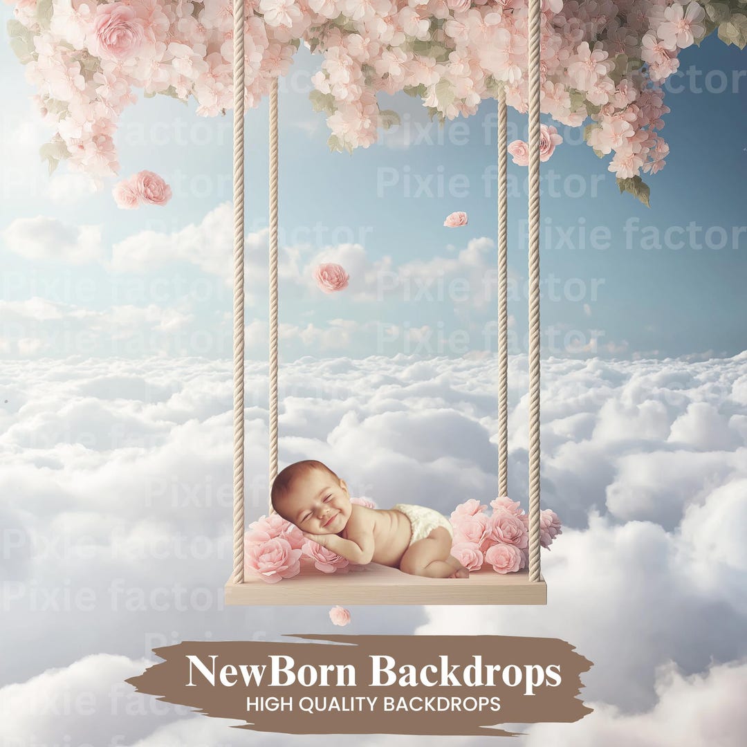 Newborn Flower Studio Digital Background, Photoshop Composite, Creative ...