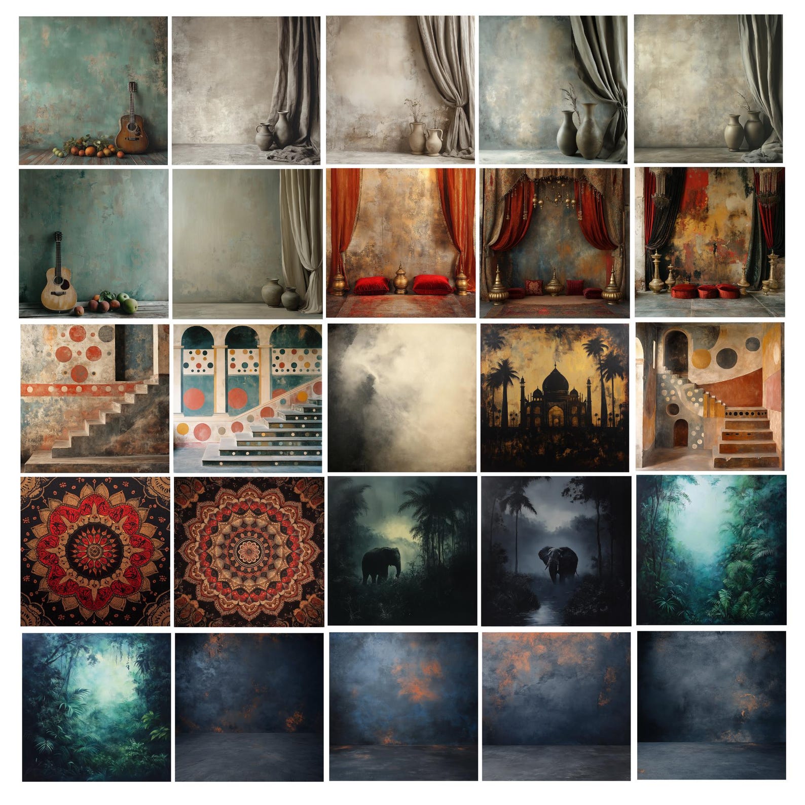 100+ Indian Ethnic Digital Backdrops, Indian Style Traditional Studio ...