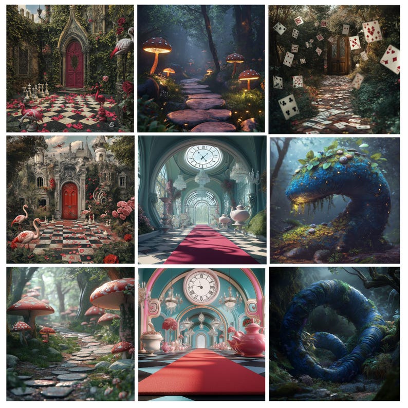 50+ Wonderland Adventures Digital Backdrops, Fine Art Texture ...