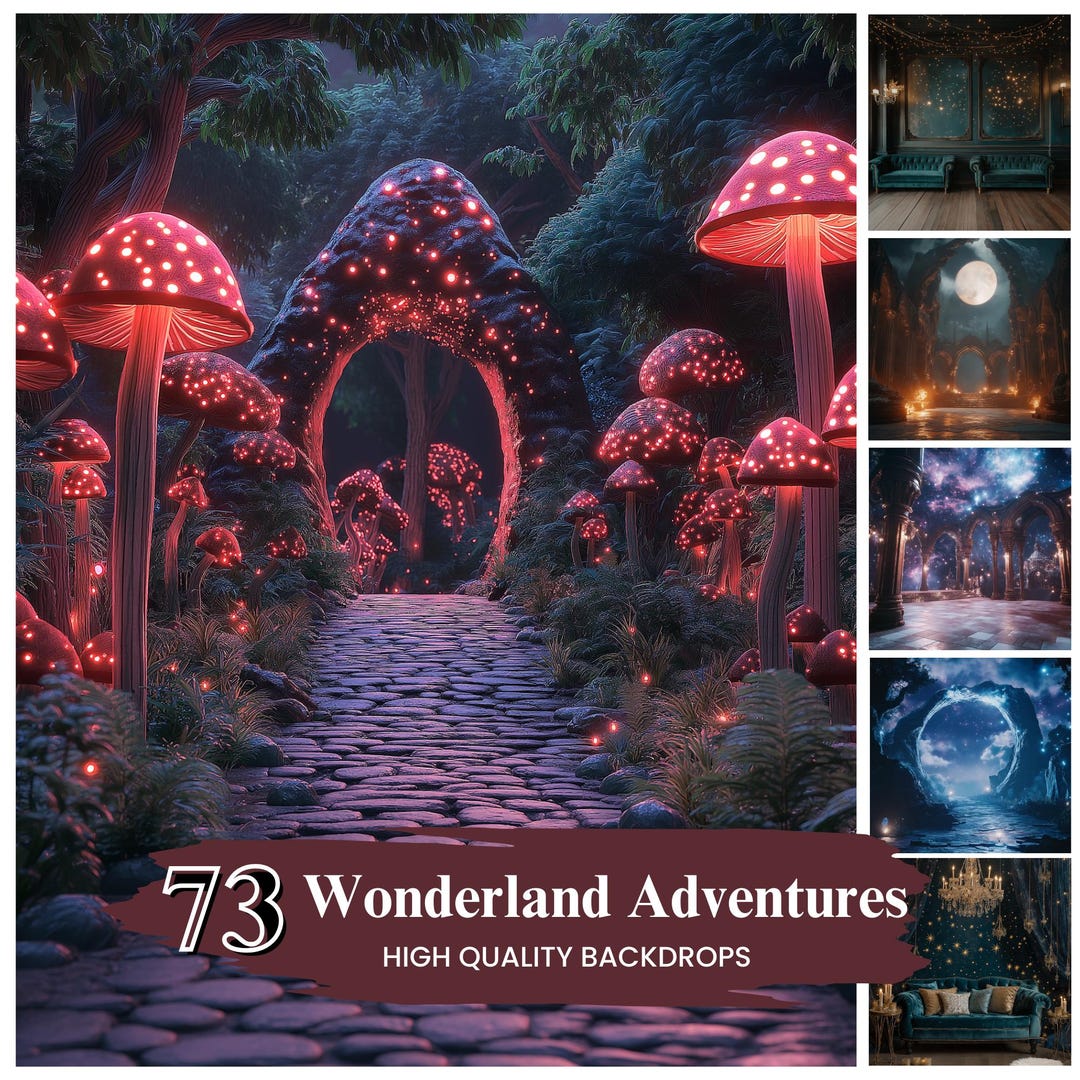 50+ Wonderland Adventures Digital Backdrops, Fine Art Texture ...