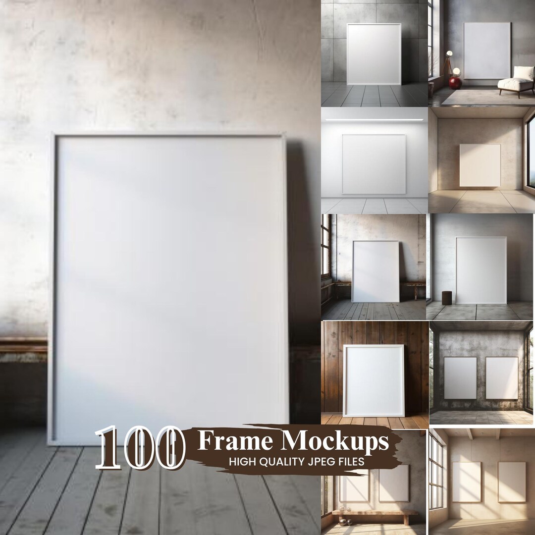 Multiple Wall Gallery Frame Mockup Bundle, Modern Frame Template, Wall ...
