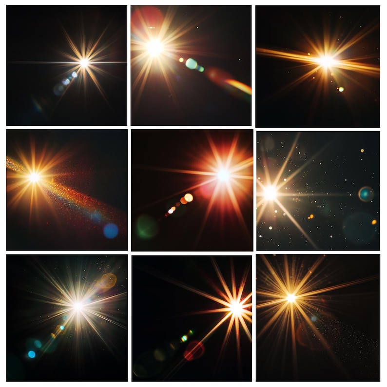 50+ Sun Flare Overlay, Lens Flare Overlays Digital Backdrop, Sunlight ...