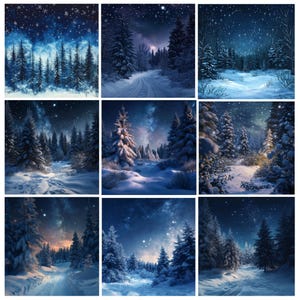 50+ Winter Digital Backdrops, Forest Snow Backdrops, Winter Maternity ...