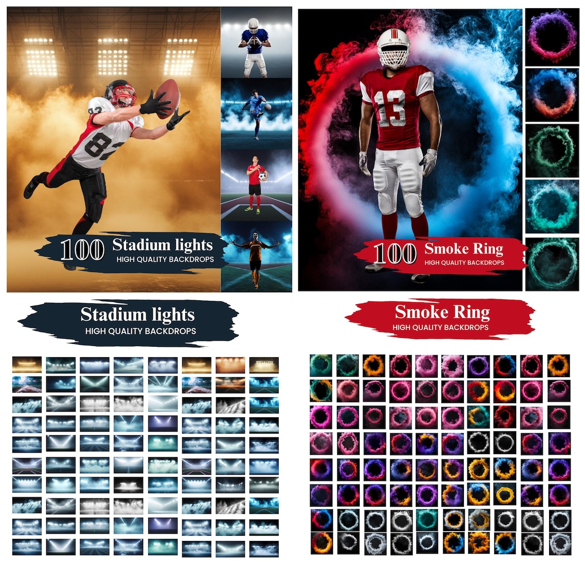 1100+ Sport Digital Backdrops Mega Bundle, Backdrops for Sports Banner ...