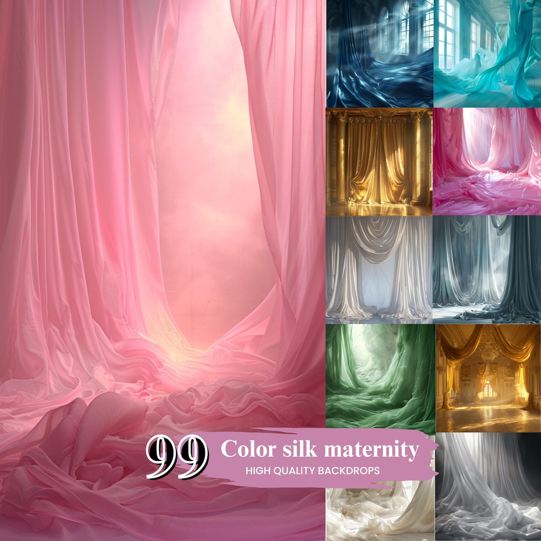 Color Silk Digital Backdrop Multi-colored Flowing Fabric Backdrop ...