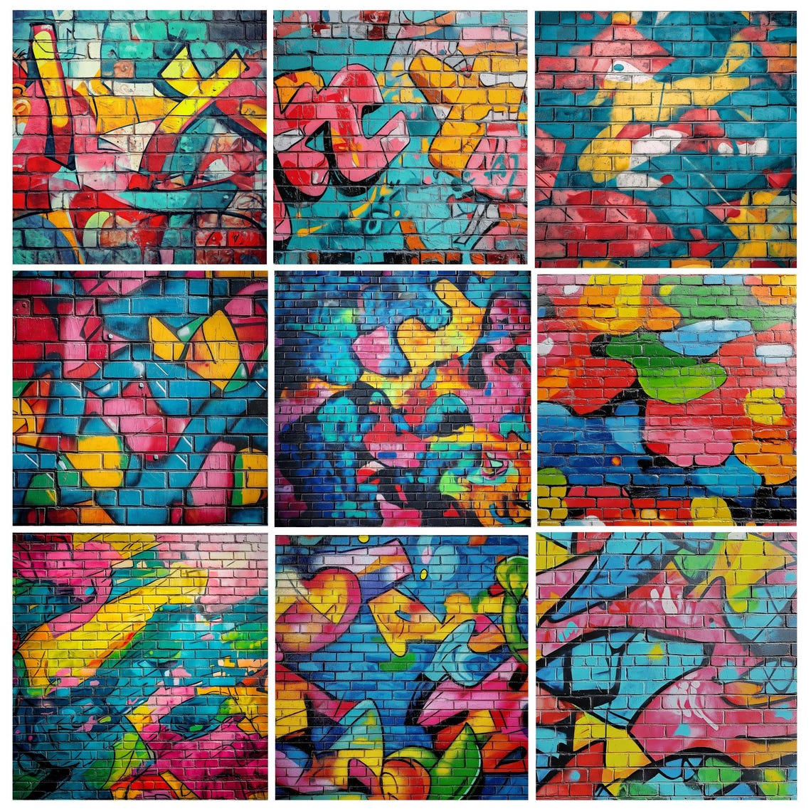 50+ Graffiti Wall Colorful Backdrops, Distressed Textures, Graffiti ...