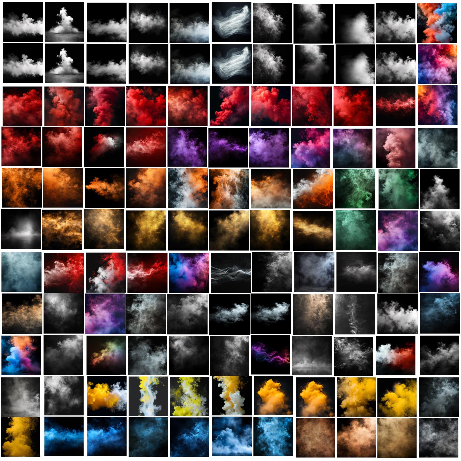 150 Smoke Digital Backdrops, Rainbow Colors Texture Background, Neon ...