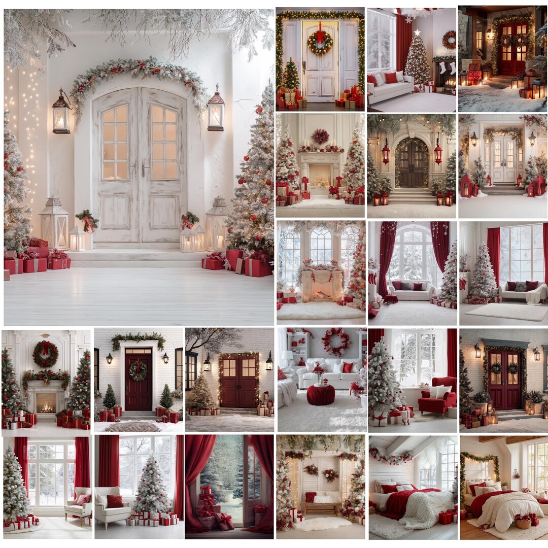 150+ Christmas Digital Backdrops, Christmastime Digital Photography ...
